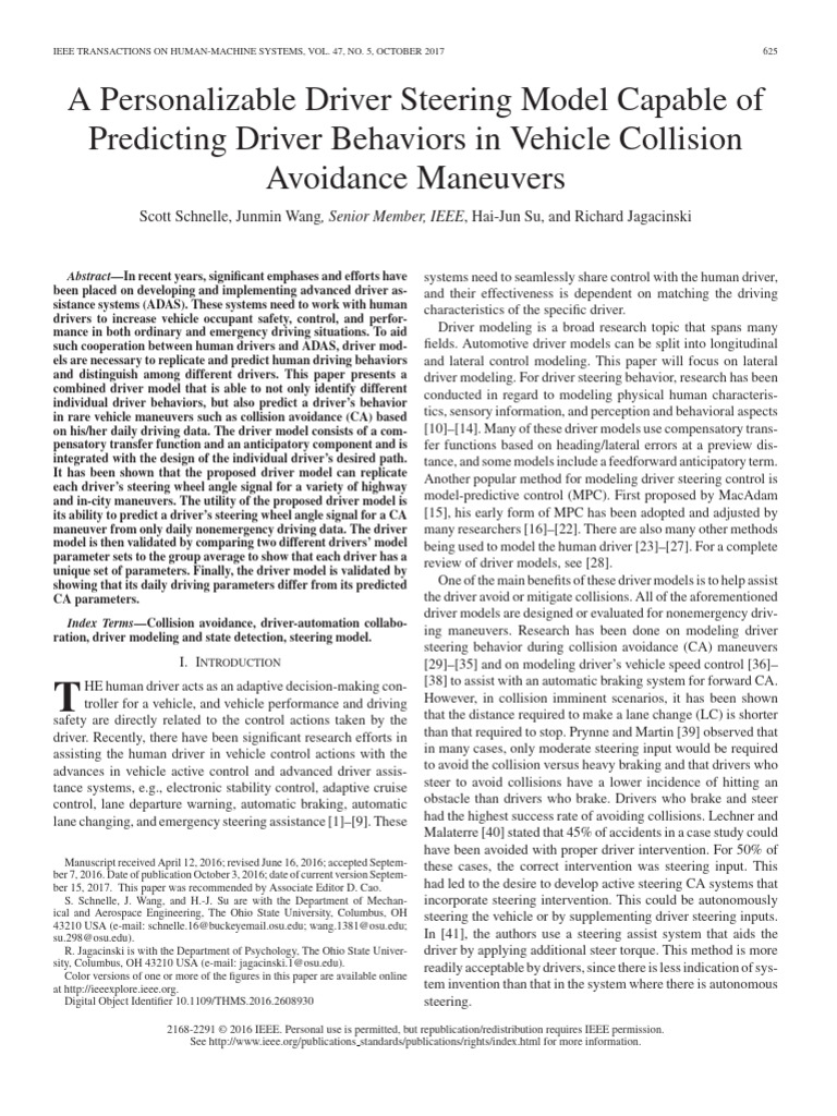 A Personalizable Driver Steering Model Capable of Predicting Driver Behaviors in Vehicle ...