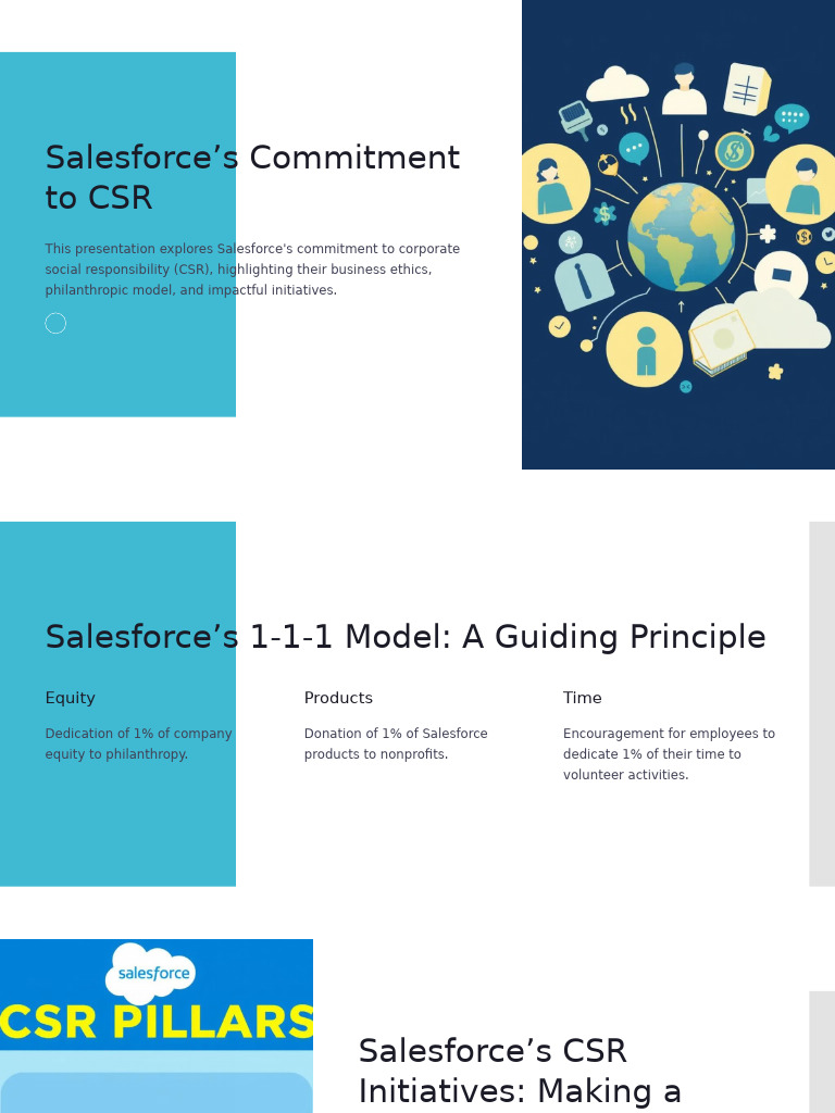 Salesforce's CSR Commitment Explained | PDF | Corporate Social ...
