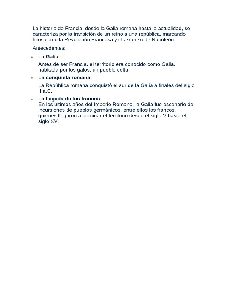 Historia de Francia: De Galia a República | PDF