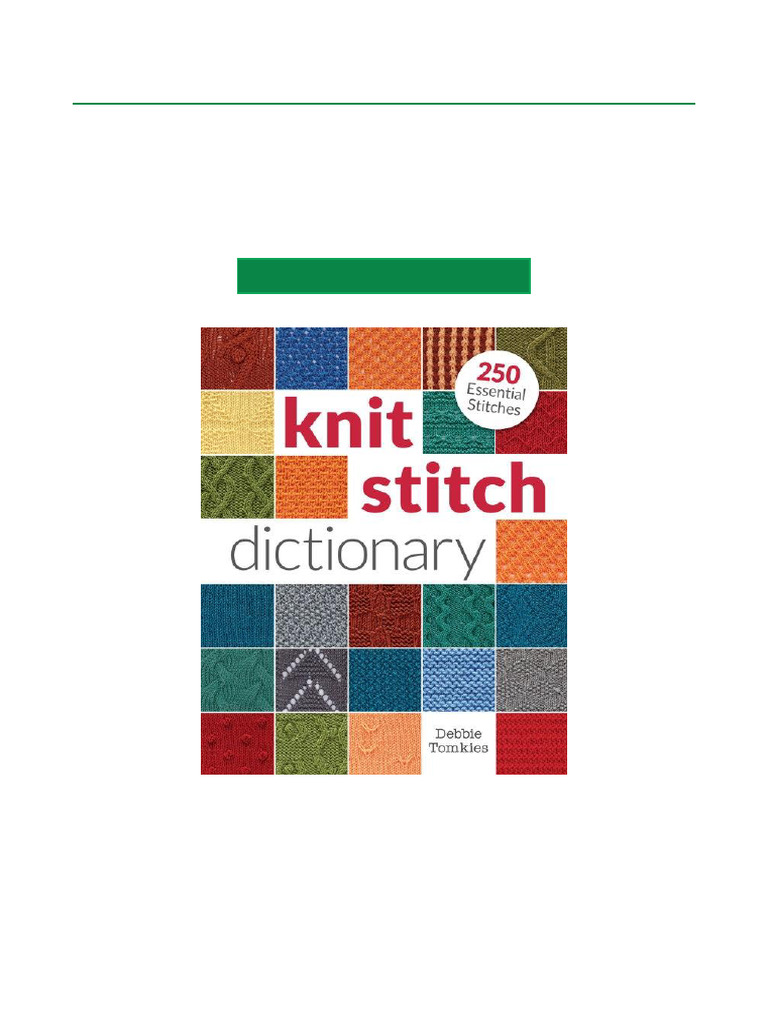 250 Essential Knit Stitches PDF | PDF