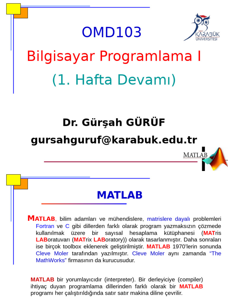 Hafta1 Devamı | PDF
