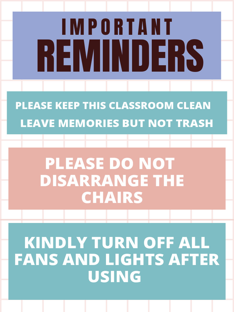 Classroom Cleanliness Guidelines | PDF
