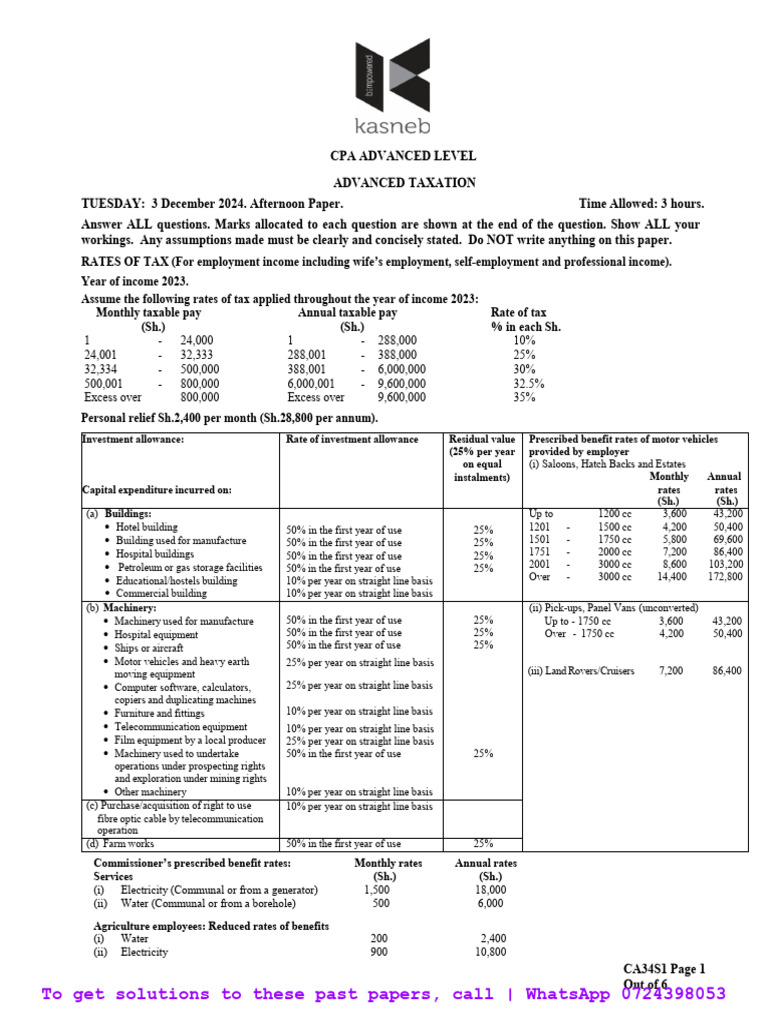 At 2015 - Dec 2024 Past Papers | PDF | Taxes | Value Added Tax