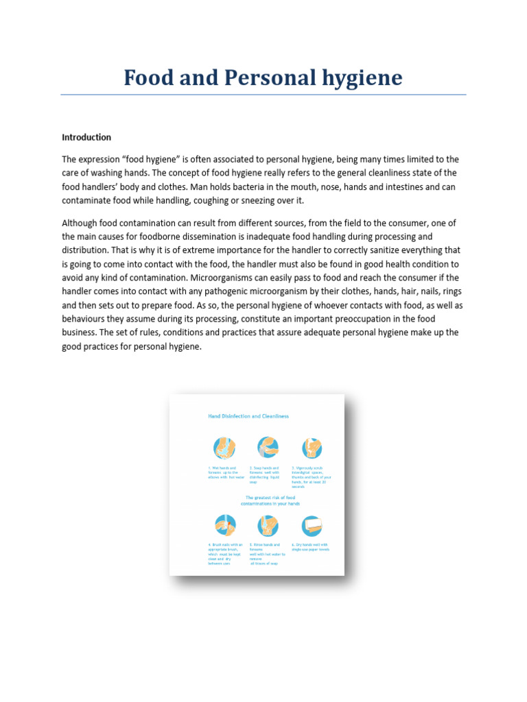 Food and Personal Hygiene - 33528421 - 2024 - 04 - 20 - 11 - 42 | PDF ...