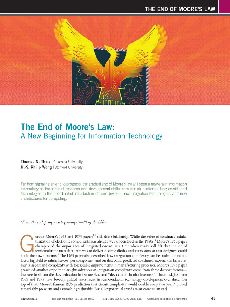 End of Moore's Law: New IT Era | PDF | Random Access Memory | Computer ...