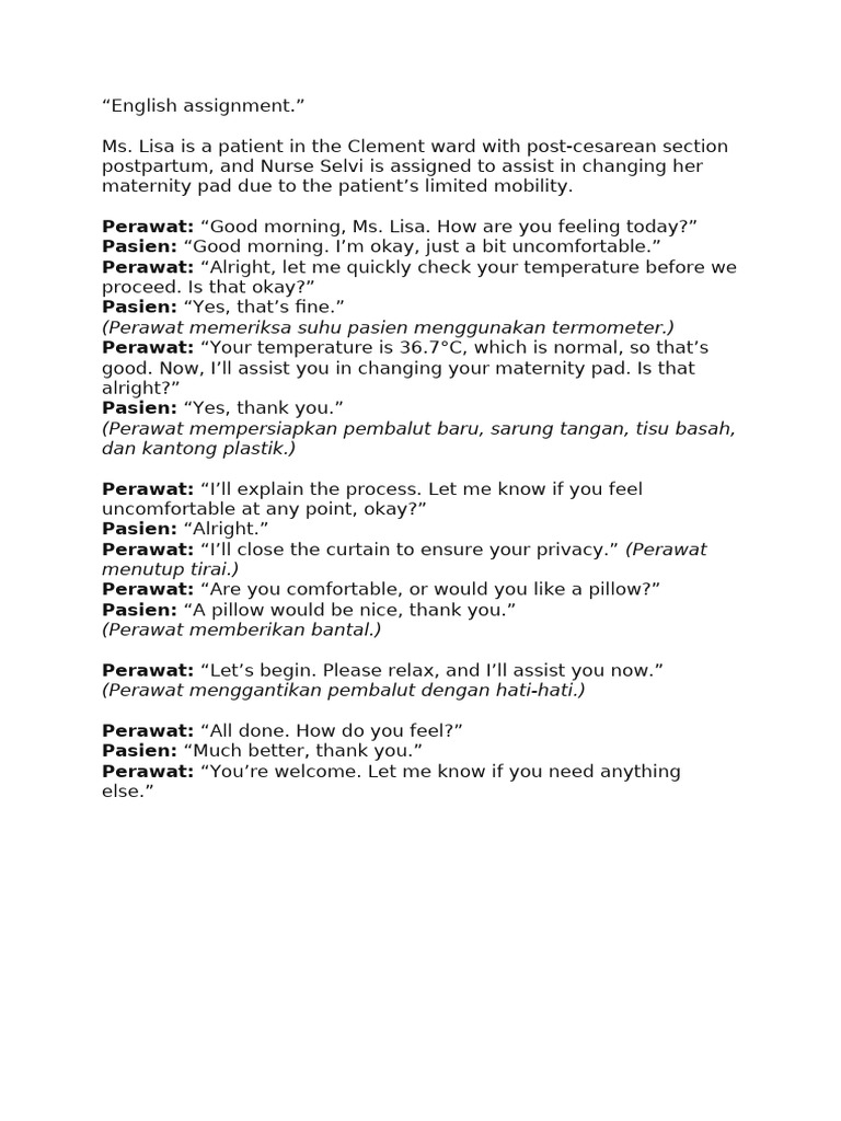 Percakapan Selvi Dan Lisa | PDF