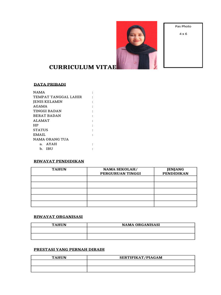 Contoh Format CV | PDF