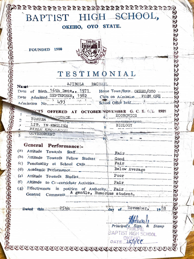 Secondary School Certificate | PDF