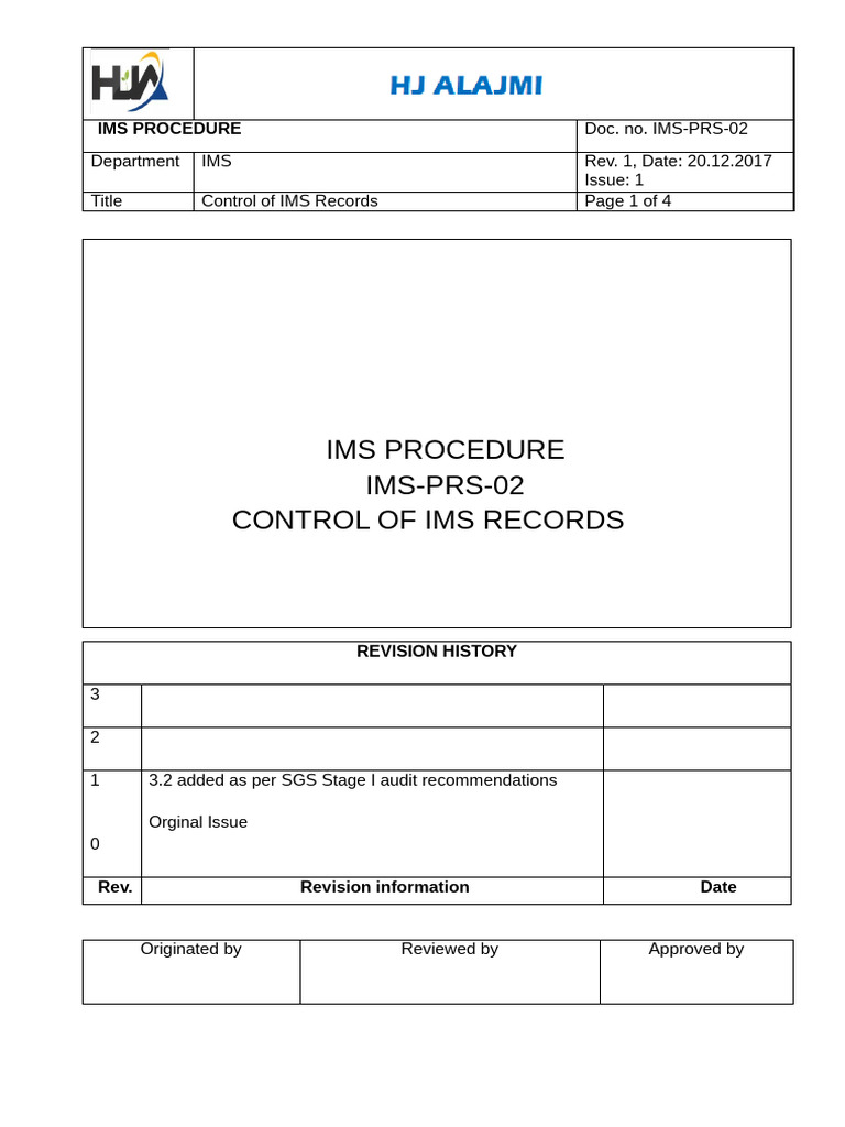 IMS 02 Control of IMS Records-15 | PDF | Business