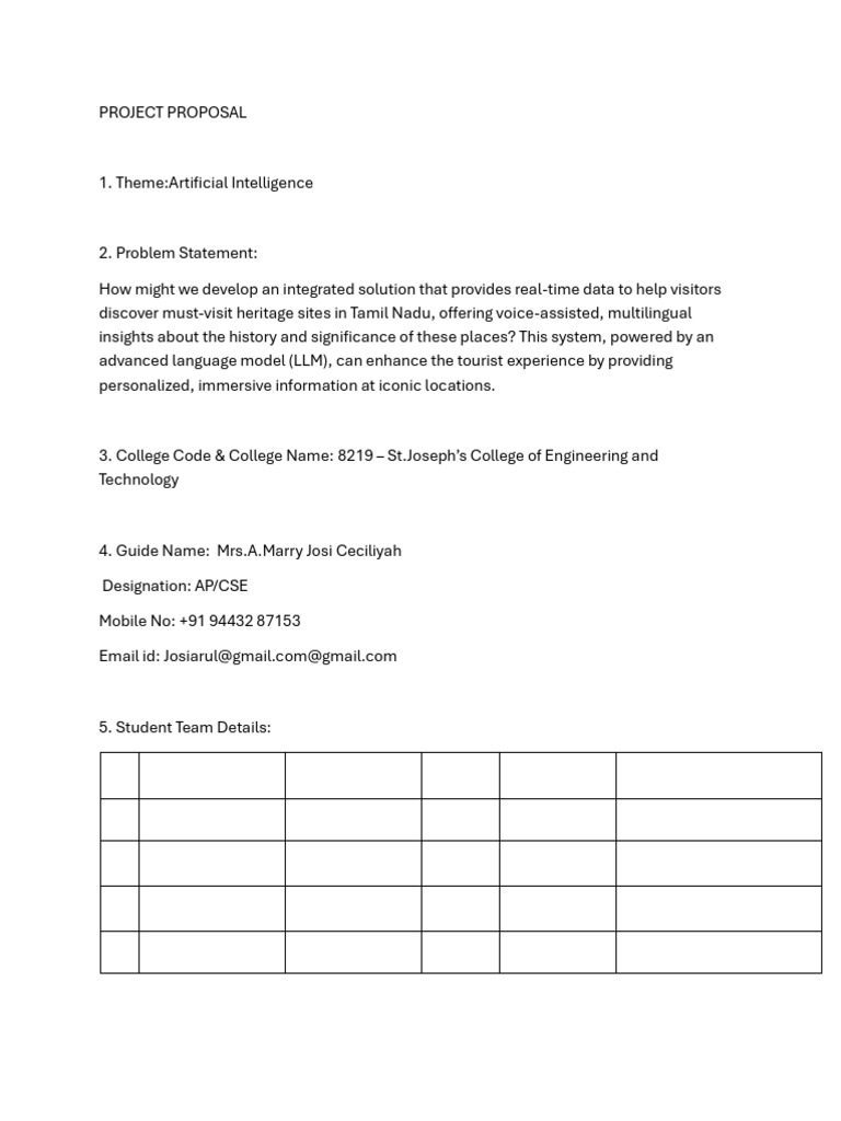 Project Proposal-1 | PDF | User Interface | Artificial Intelligence