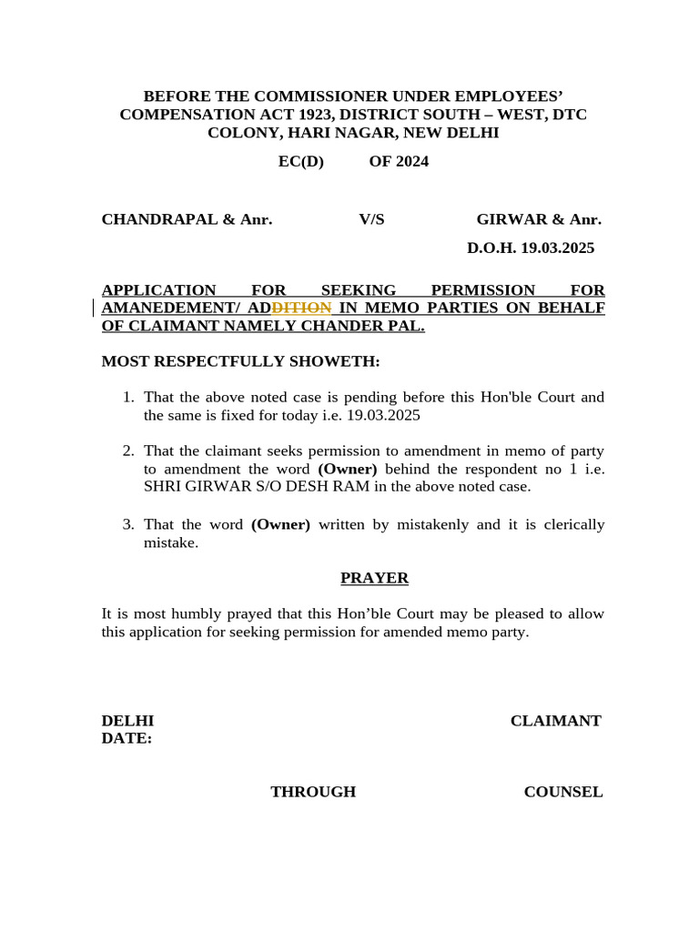 Amended Memo Parties Fir No. 692.2021 | PDF