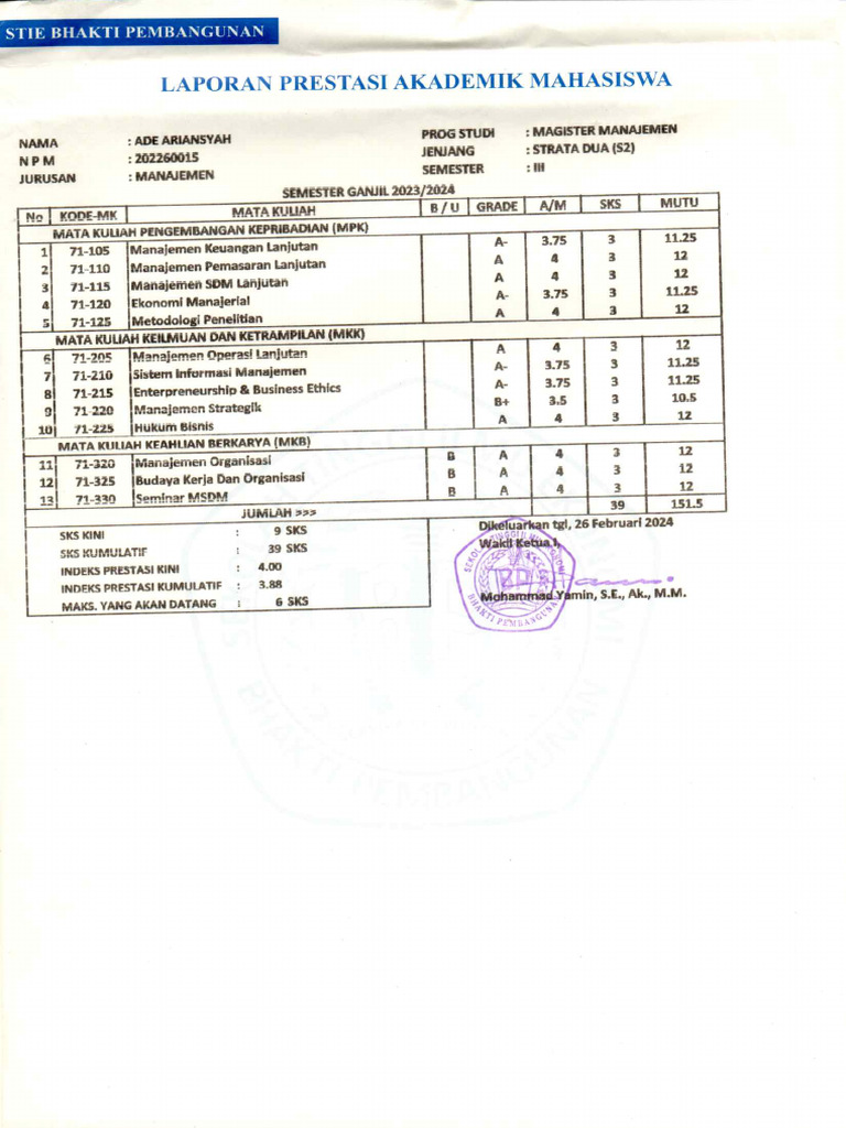 LPAM ADE ARIANSYAH 202260015 | PDF