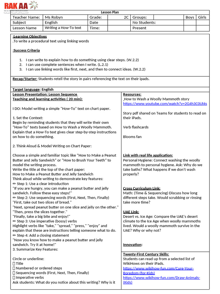 Updated 2C_Eng_DLP4_inspection week | PDF | Grammar | Human Communication