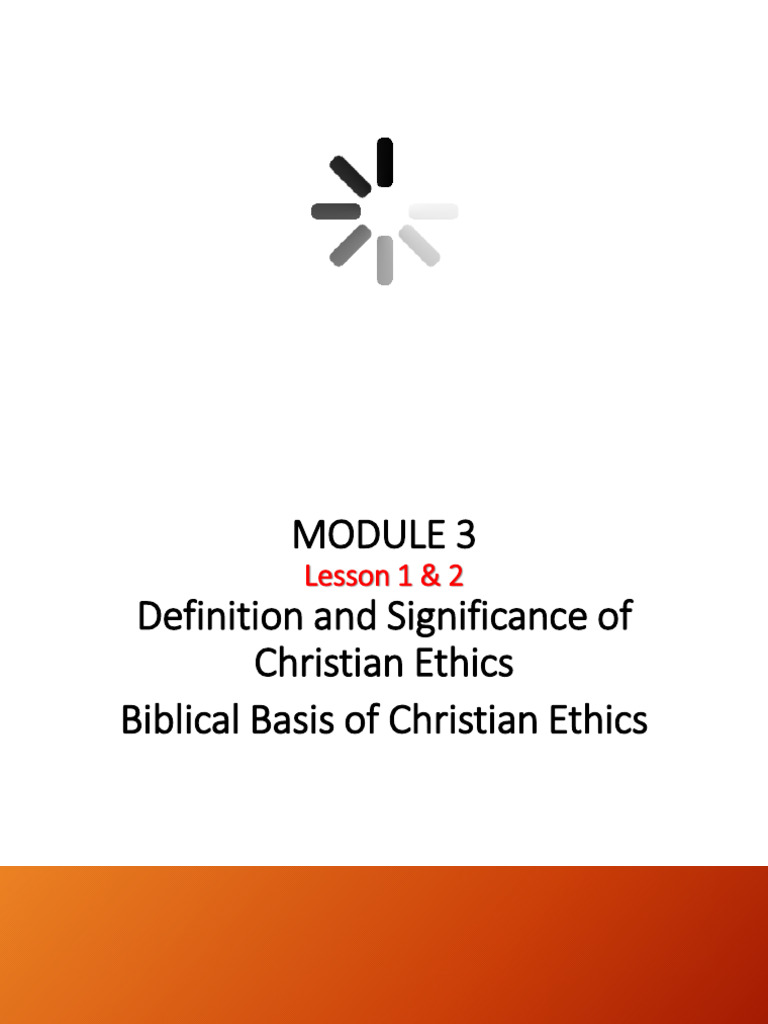 Module 3 Lessons 1,2&3 | PDF | Christian Ethics | Jesus