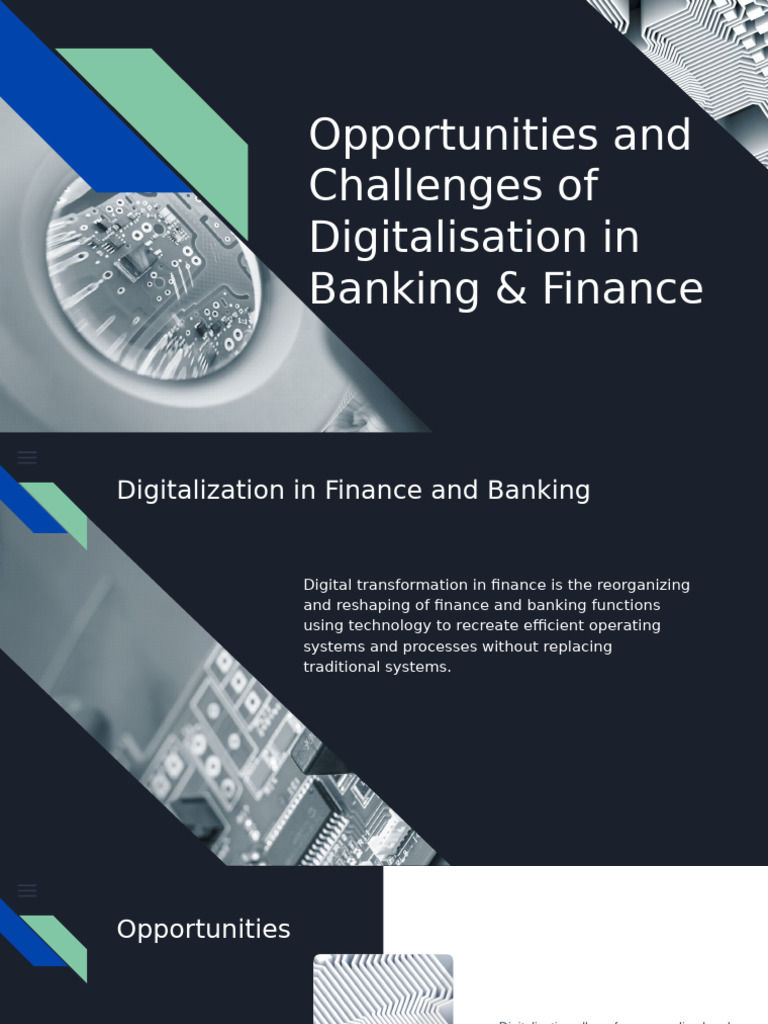Opportunities and Challenges of Digitalisation in Banking & Finance | PDF | Banks | Analytics