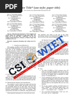 IEEE A4 Conference Paper Template | PDF | International System Of Units ...