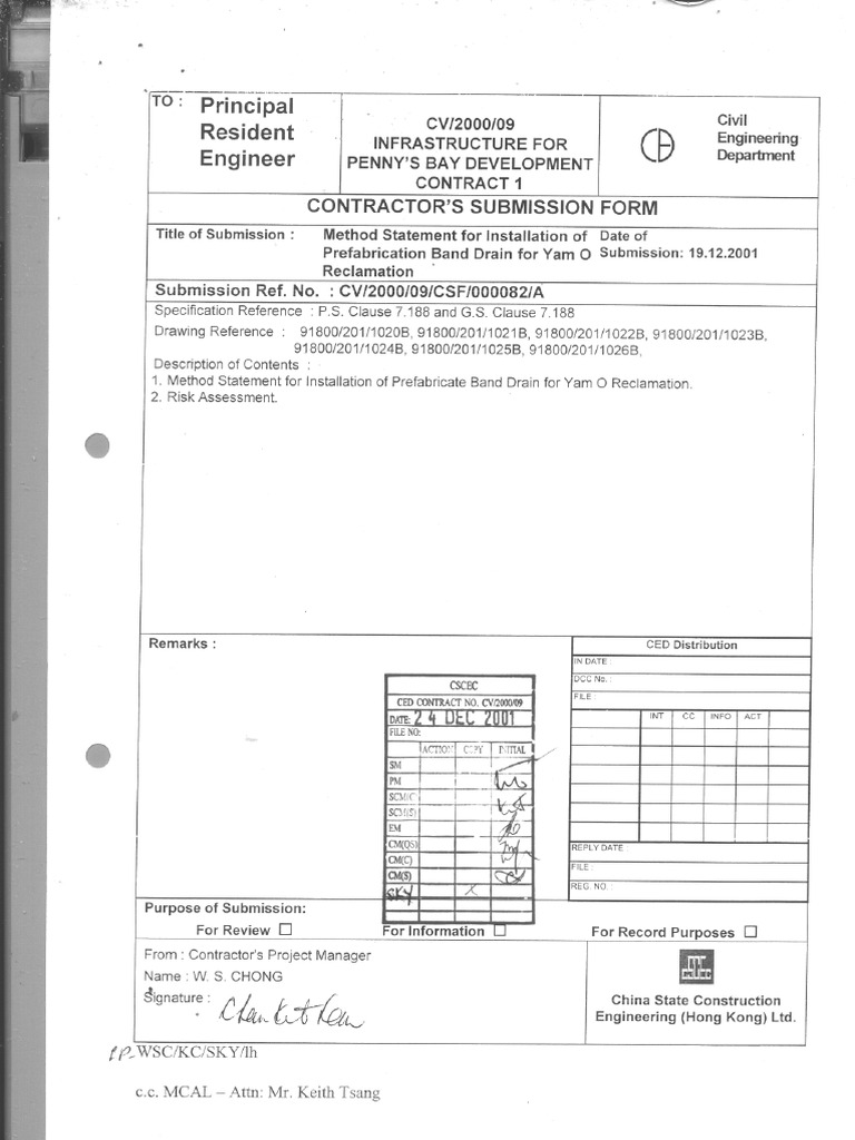 Prefabrication Band Drain Installation | PDF