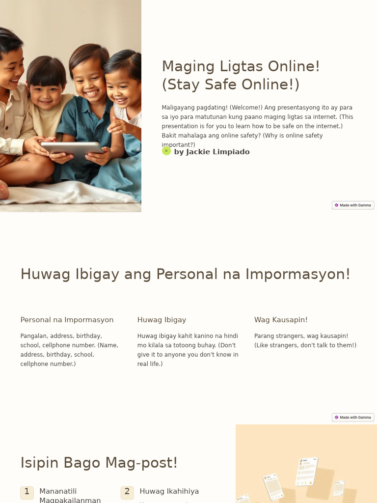 APRIL 2025 Maging Ligtas Online Stay Safe Online | PDF