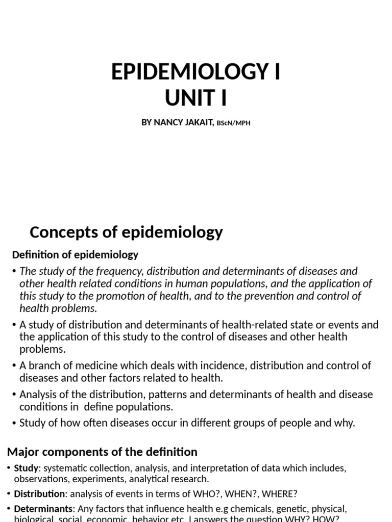 Introduction to Epidemiology | PDF | Cohort Study | Epidemiology