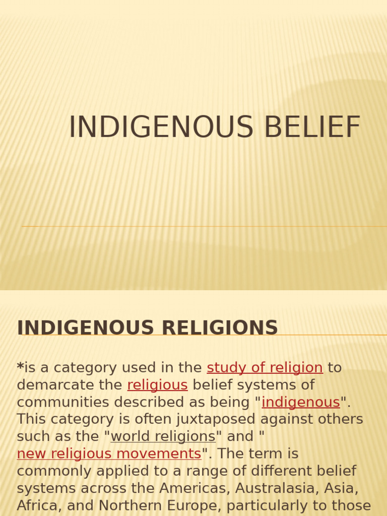 Indigenous Belief 2 | PDF | Folklore | Religious Belief And Doctrine