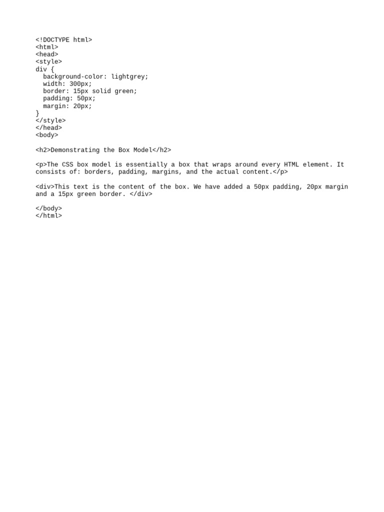 Css Box Model | PDF