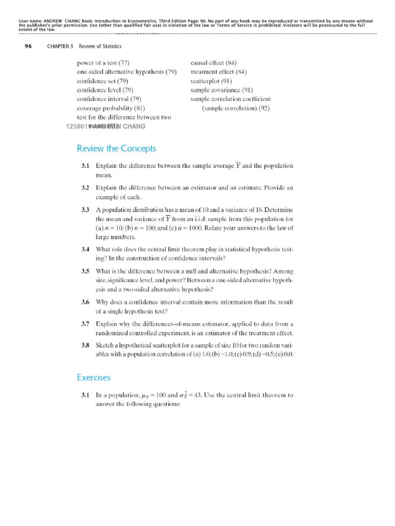SW CH 3 Exercise | PDF