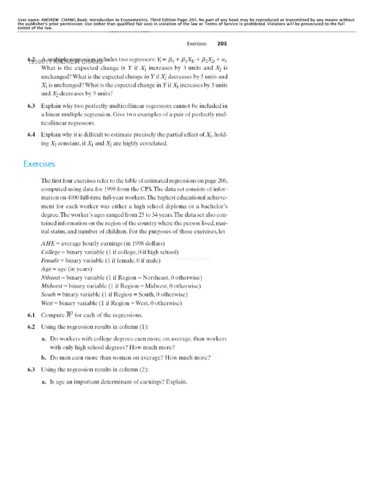 SW CH 6 Exercise | PDF