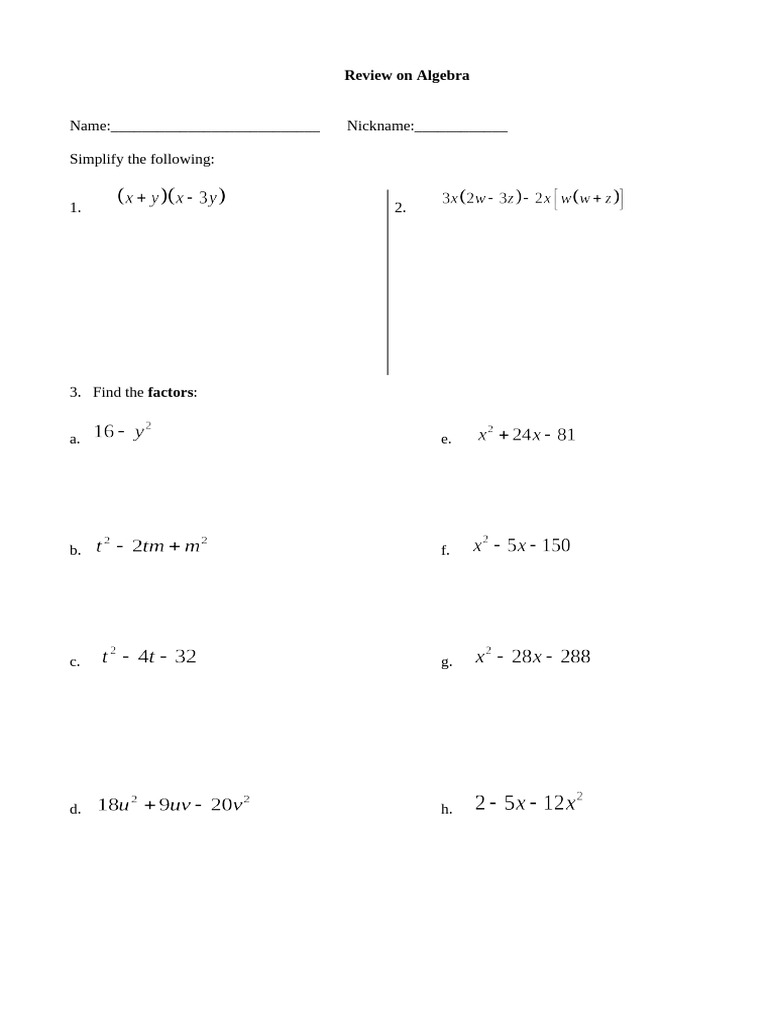 Factors and Applications | PDF