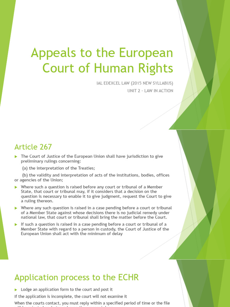 Human_rights_act_and_appeals_to_the_ECHR | PDF | European Court Of ...