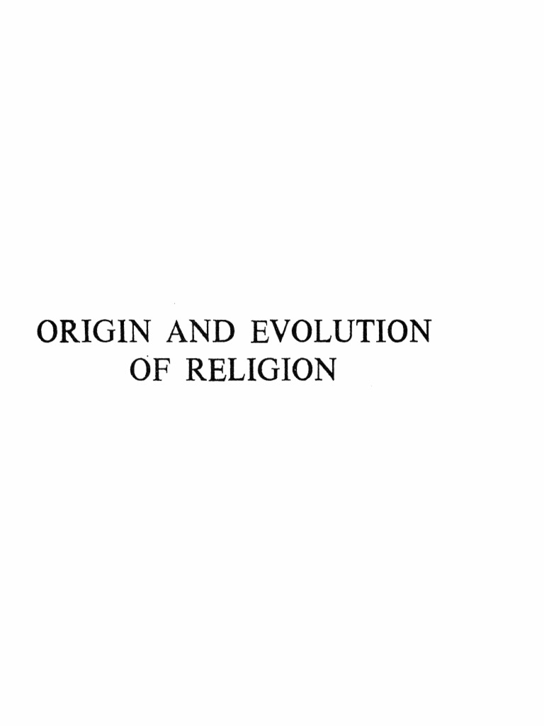 01 Origin and Evolution of Religion Unlocked | PDF