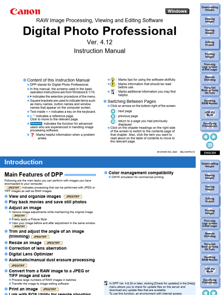 Digital_Photo_Professional_v4.12_Win_EN | PDF | Raw Image Format | Image Processing