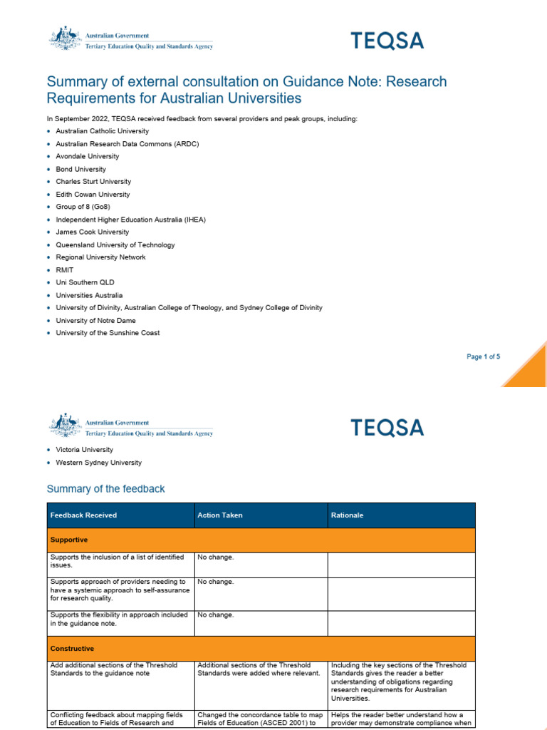 Research Requirements Guidance for Universities | PDF