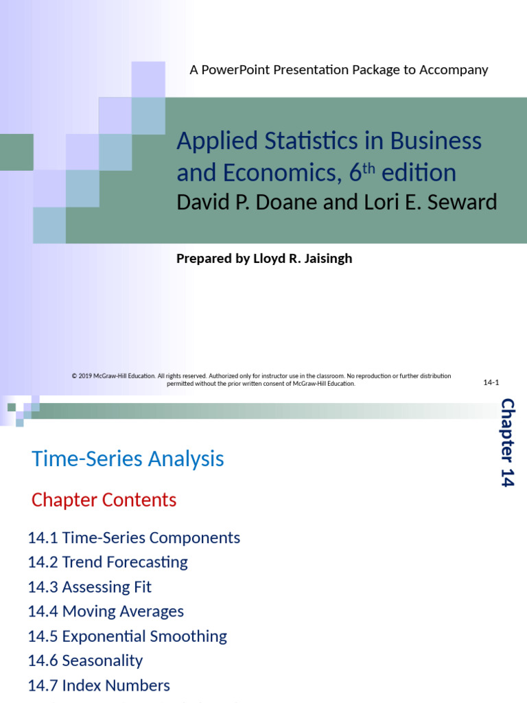 Doane ASBE 6e Chap14 PPT Accessible | PDF | Forecasting | Time Series