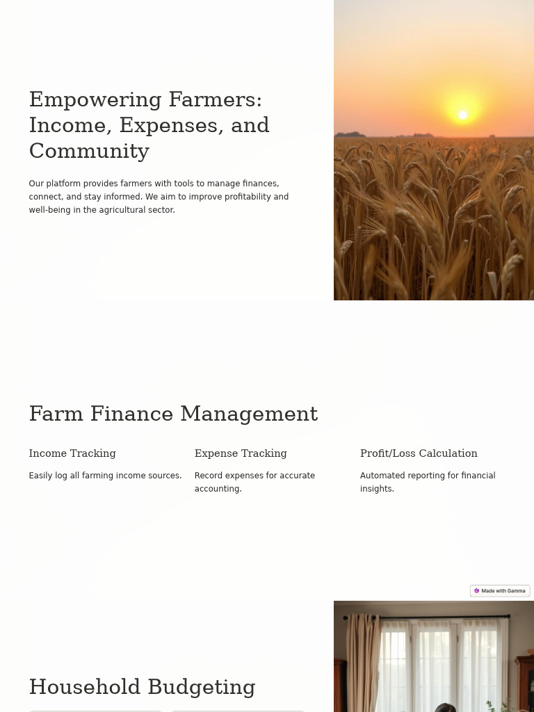 Empowering Farmers Income Expenses and Community | PDF