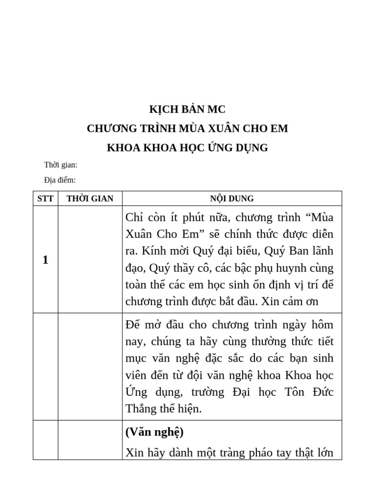 (Khud) Kbmc Xuân Tình Nguyện 2025 | PDF