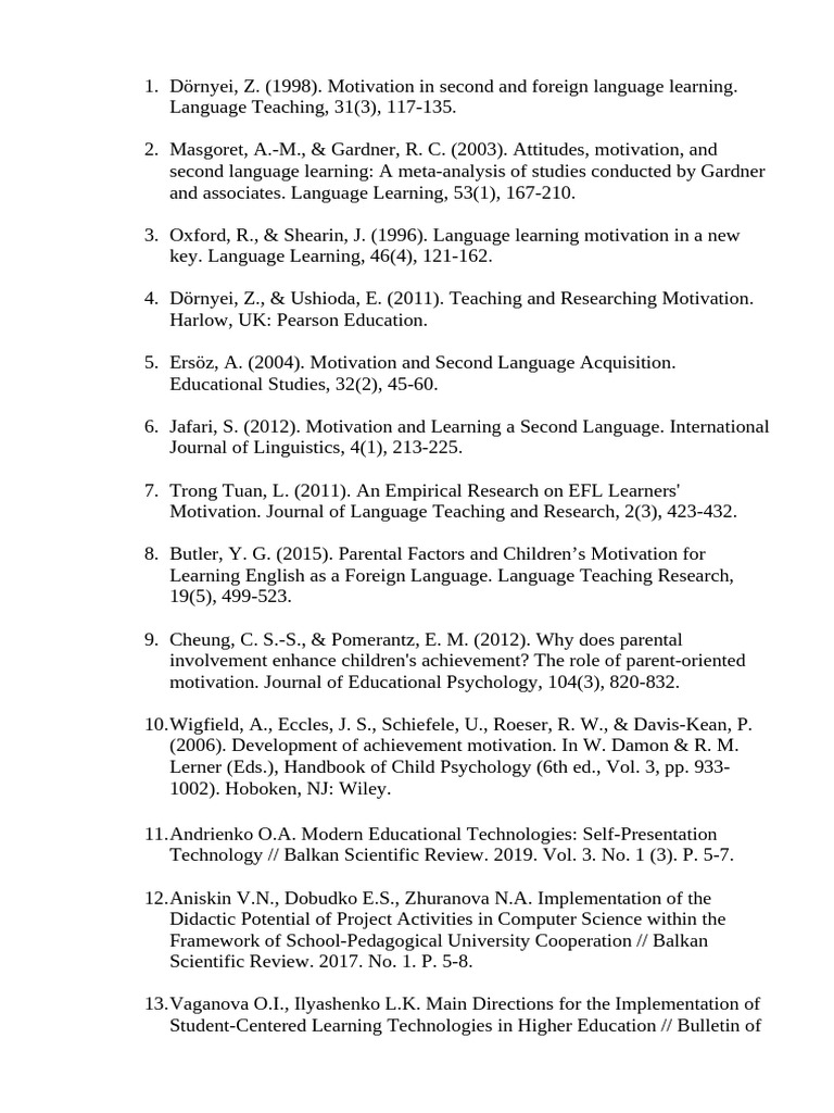 список литры | PDF | Second Language | Learning