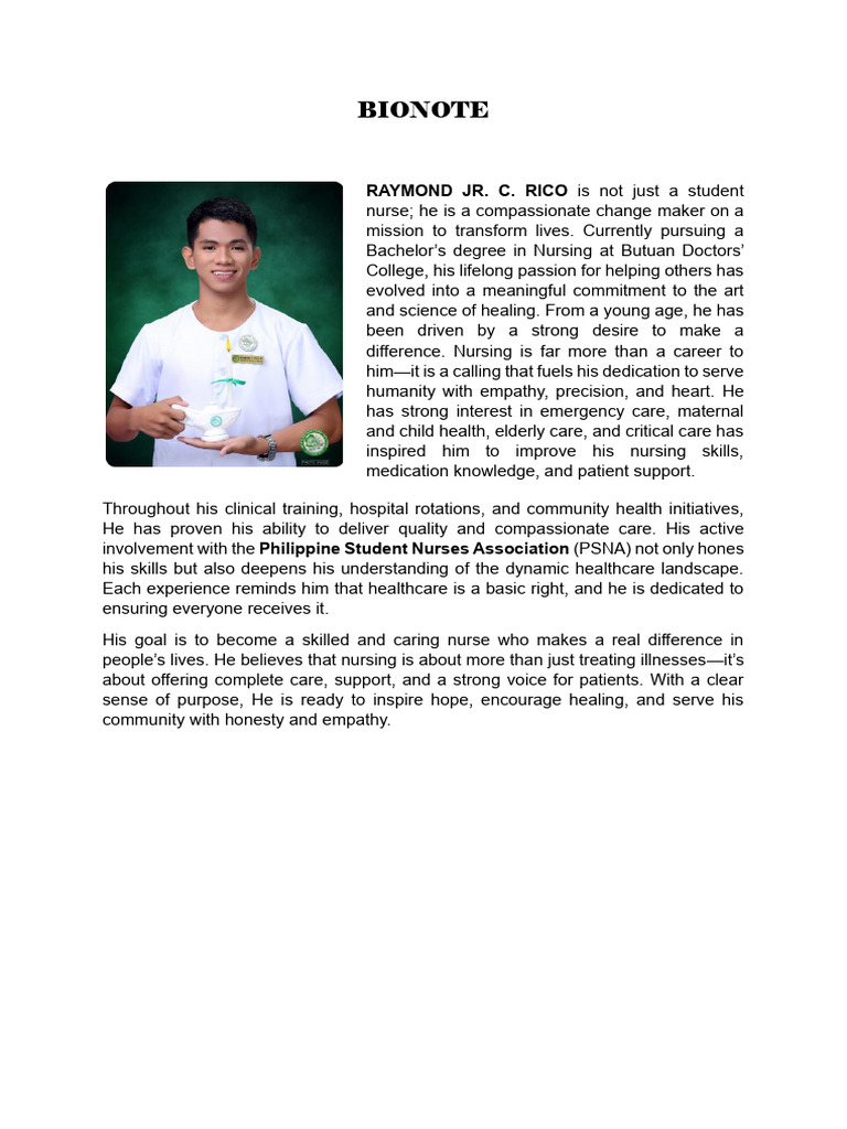 BIONOTE | PDF