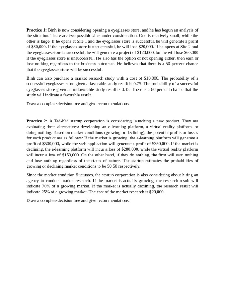 Decision Practice | PDF