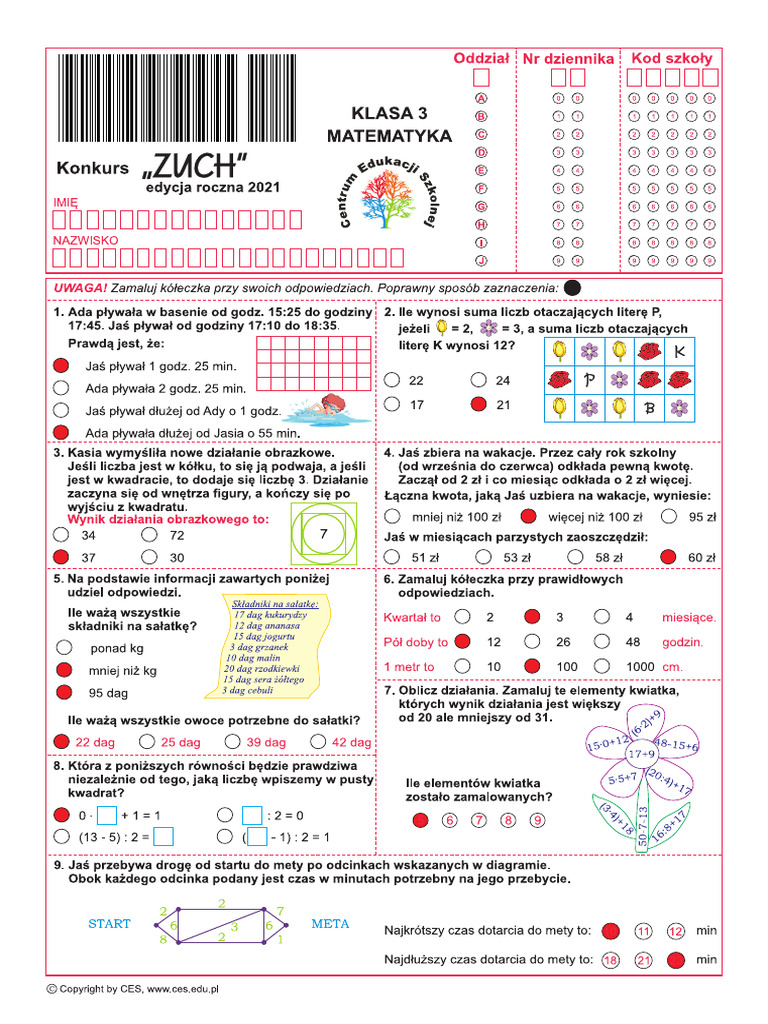 Zuch II_ZM3_2021_klucz | PDF