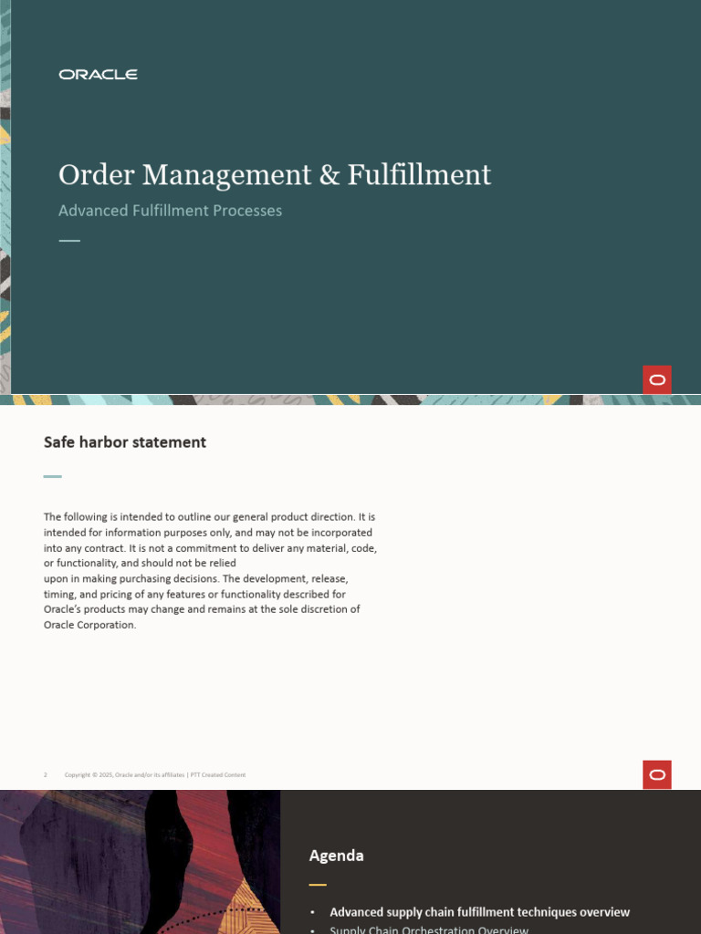 04 Advanced Fulfillment Processes Overview | PDF | Supply Chain | Warehouse