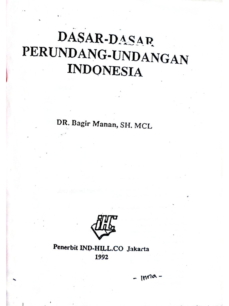 Dasar2 Perundang2an Indonesia - BM | PDF