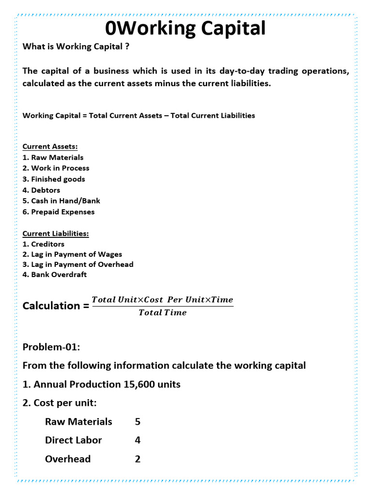 Working Capital | PDF | Working Capital | Credit