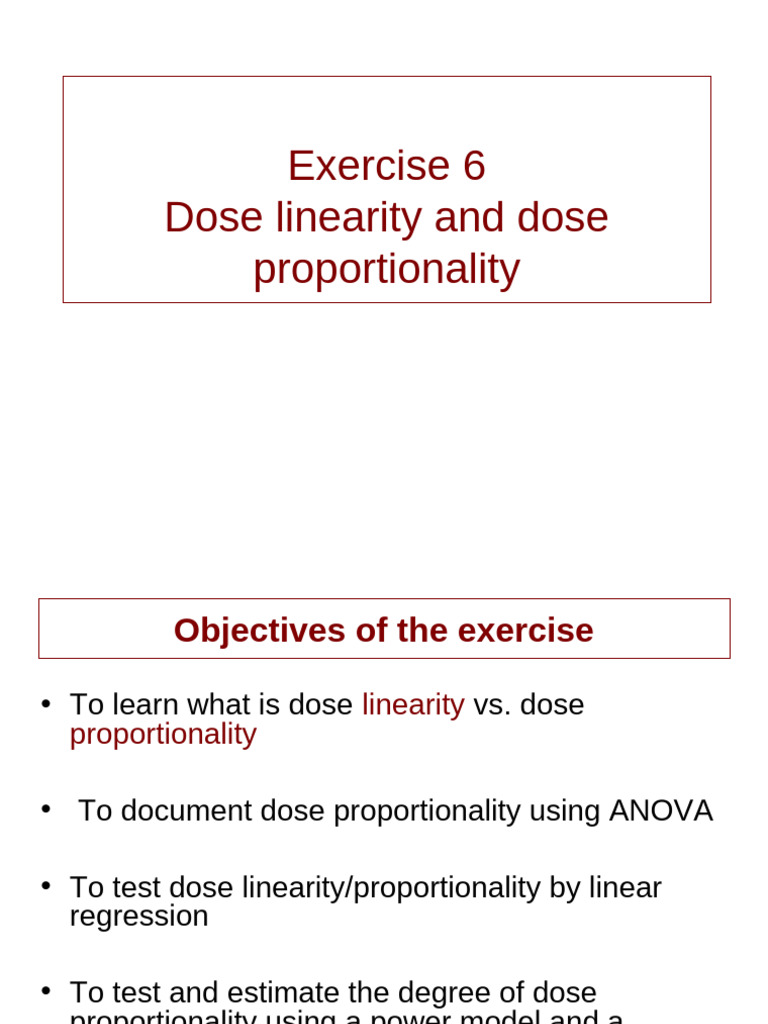 Dose Linearity and Dose Proportionality | PDF | Pharmacokinetics ...