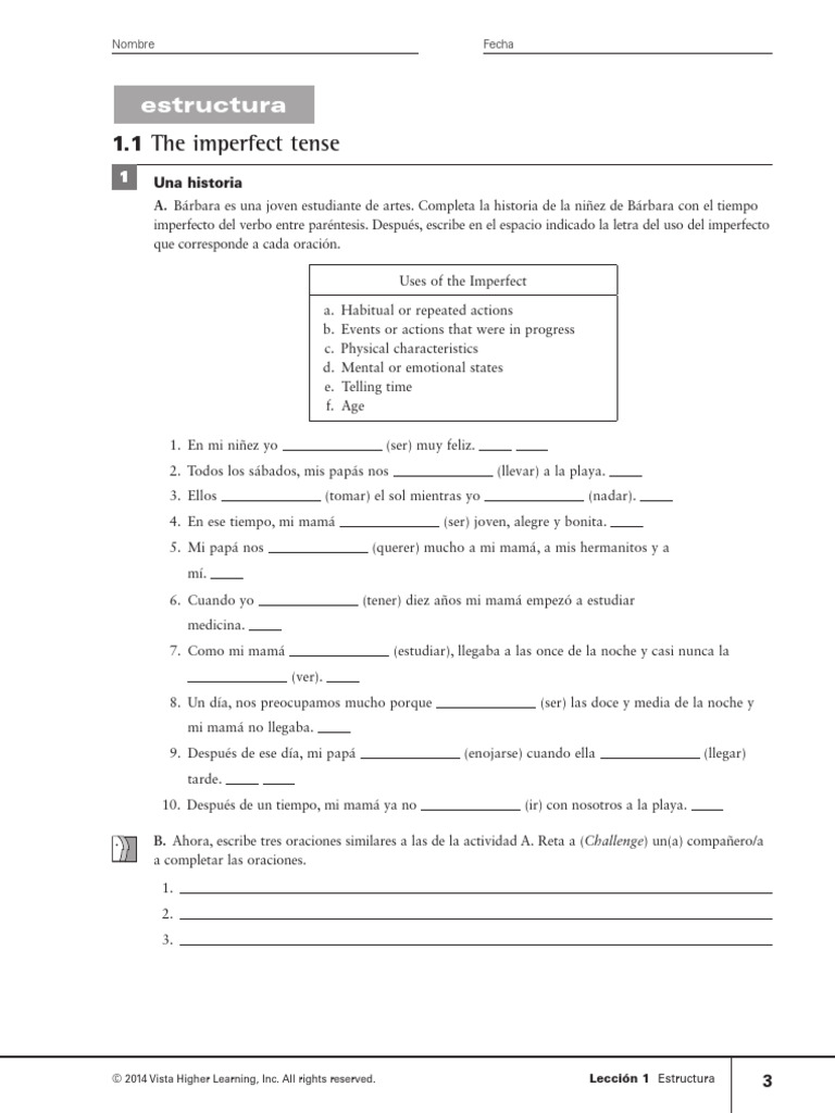 Uso del Pretérito e Imperfecto | PDF