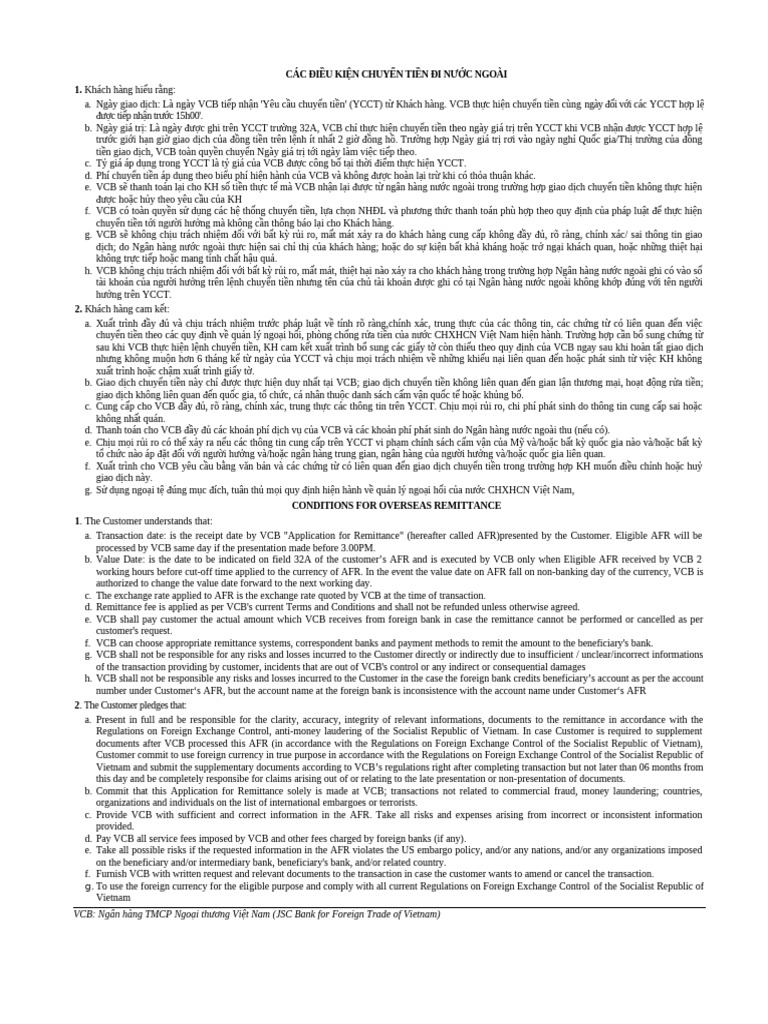 Form Chuyen Tien - Mat Sau - New | PDF