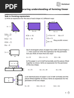 Forming and Solving Equations-Worksheet | PDF | Rectangle | Equations
