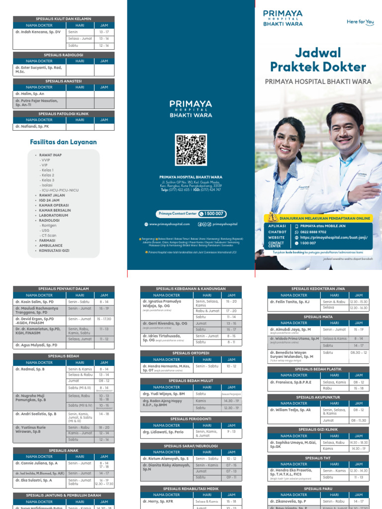Brochure_Jadwal Dokter_Bhakti Wara_Nov 2024 | PDF