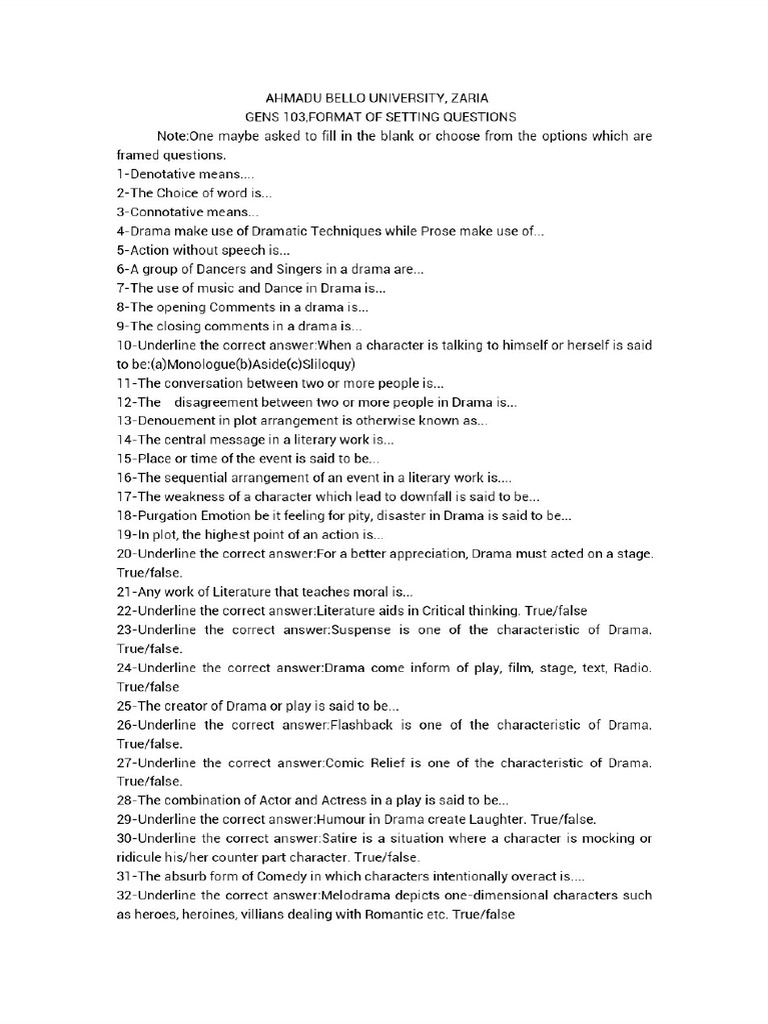 Gens 103 Questions-1 | PDF