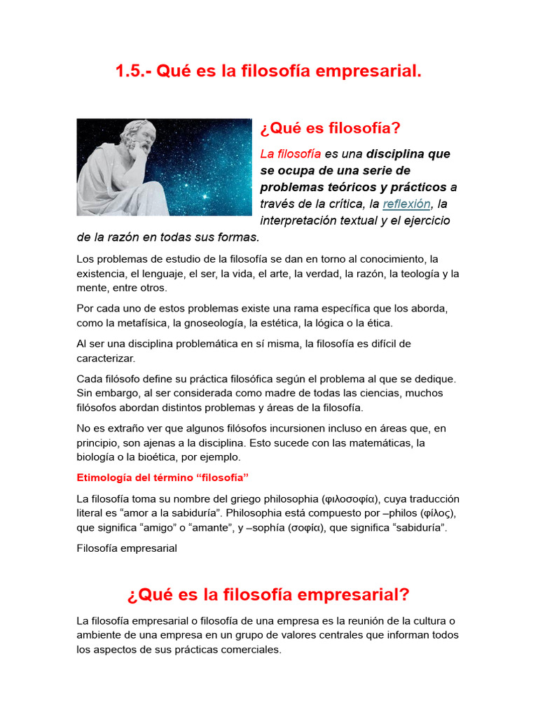 Filosofía Empresarial: Definición y Ejemplos | PDF | Business
