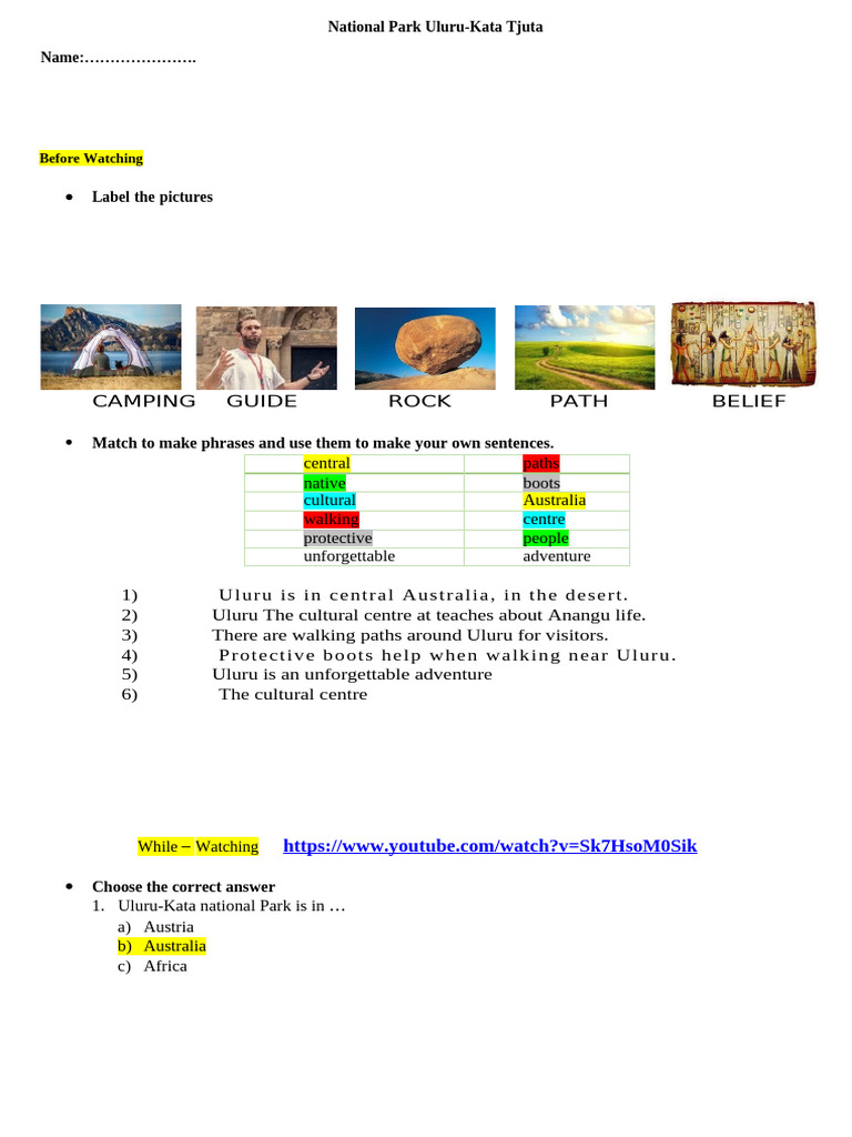 Uluru-Kata Tjuta Visitor Guide | PDF